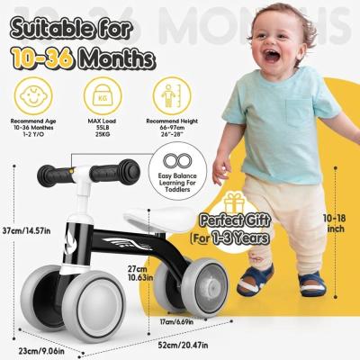 China Factory Direct Four Wheel Balance Bike Supplier Private Label with Magnetic Light Wheels Airless Tires for sale