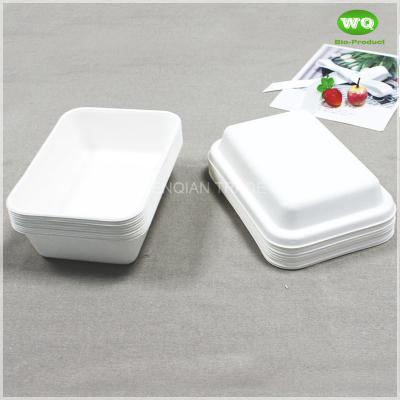 China 400ml Disposable Sugarcane Bagasse Potato Tray-High Quality Biodegradable Tableware/Disposable Sugarcane Tray Supplier for sale