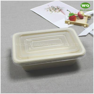 China Nature Color Biodegradable 700ml Paper Pulp Box-Easy Green Disposable Packaging Solutions For Dinner Party Restaurant for sale