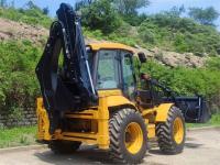China Customization Shanmon 388 Backhoe Wheel Loader With Rotary Load And Unload 4 Wheel Loader for sale