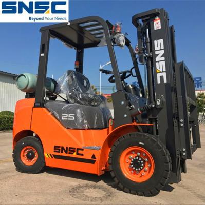 China 2.5ton Nissan Engine LPG Gasoline Forklift with Side Shift Attachment and S4500mm Mast for sale