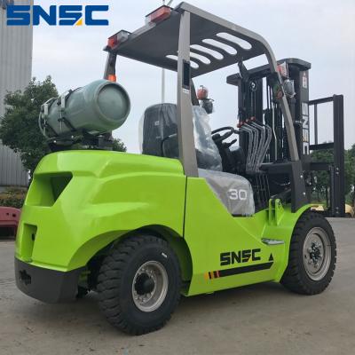 China Triangle Wide Rearview Mirror 3ton LPG Gas Propane Forklift with Fork Positioner for sale