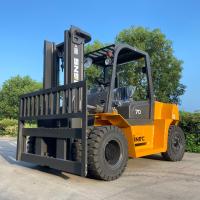 China 7 Ton Load Capacity Diesel Forklift with Automatic Transmission and Reinforced Mast for sale