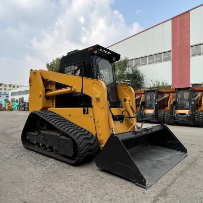 China Hydraulic Cylinder 50HP 65HP 100HP 125HP Crawler Wheel Skid Steer Loader with Backhoe Attachment for sale