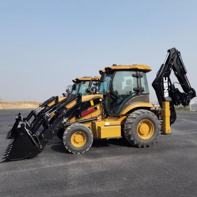 China 2.5 Ton Wheel Type Excavator Backhoe Loader Design with 2740mm Bucket Dumping Height for sale