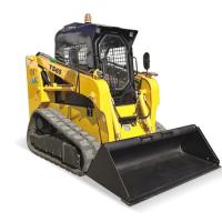 China 75hp Skid Steer Track Loader with EPA Approval and 3800 kg Machine Weight Pneumatic Tires for sale