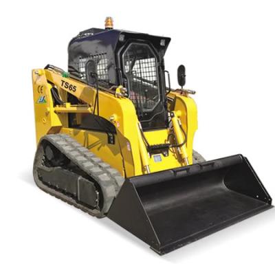 China 75hp Skid Steer Track Loader with EPA Approval and 3800 kg Machine Weight Pneumatic Tires for sale