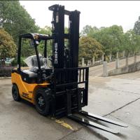 China 3 Ton Diesel Forklift Truck with 3000kg Capacity Heavy-Duty Construction and Ergonomic Cabin for Industrial Use for sale