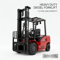 China 3 Ton Diesel Forklift Truck with 3000kg Load Capacity, Durable Construction, and Ergonomic Cabin for sale