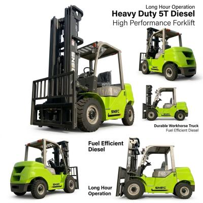 China Fuel Efficient 5T Diesel Forklift Truck for Long Working Hours and Heavy Material Handling for sale