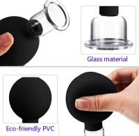 China A Set Of Four Different Size Black Massage Cup Sets Silicone Anti-Cellulite Cup Reusable Facial And Body Cupping Device for sale