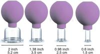 China 15/25/35/55mm Blue 4PCS Gift Package Silicone Cupping Massage Set Suction Cupping Set Cups Vacuum Cupping Therapy for sale