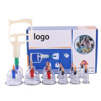 China 12PCS Plastic Hijama Cupping Set For Body Massage for sale