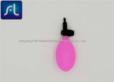 China Rose Red PVC Blood Pressure Bulb , Reusable  Clear Sphygmomanometer Pump for sale