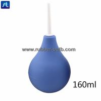 China Black Silicone Enema Bulb Kit 7.6oz Clean Anal Douche for Men Women with 19.7in Hose+4 Replaceable Nozzle (Black) for sale