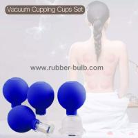 China 4 Pieces Glass Facial Cupping Set-Silicone Vacuum Suction Massage Cups Anti Cellulite Lymphatic Therapy Sets For Face for sale
