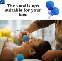 China 4pcs 55mm Silicone Facial Glass Cupping Therapy Set for sale