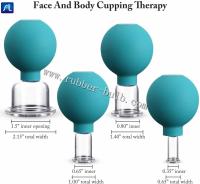 China Silicone Rubber Glass Massage Cupping Set For Stimulating Collagen for sale