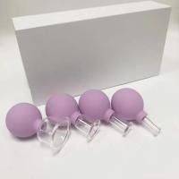 China 4pcs Glass Face Massage Chinese Medical Cupping Set for sale