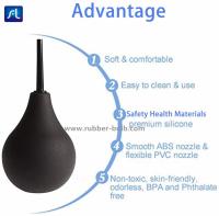 China Black Silicone medical rubber Enema Bulb 7.6oz With 19.7in Hose for sale