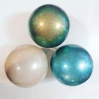China OEM 15cm 18cm Glitter PVC Gymnastic Ball For Kids for sale
