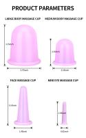 China Hot selling Vacuum Facial Cupping Massage Silicone Cups cupping thereby sets for sale