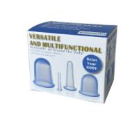 China Reusable Moisture Absorption Silicone Facial Massage Cupping Set for sale