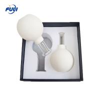 China 2 Pcs Blue Different Size Custom Cupping Kit Silicone Massage Fire Vacuum Suction Cupping Therapy Cups Set for sale