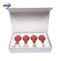 China 15/25/35/55mm 4 pcs rust red  Facial Cupping   And Face Anti Cellulite  Massage Cups for sale