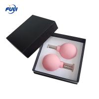 China 2 Pcs Blue Different Size Custom Cupping Kit Silicone Massage Fire Vacuum Suction Cupping Therapy Cups Set for sale
