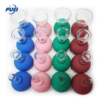 China 4 Pieces Fat Reducing Wrinkles Remover Face Lifting Facial Vacuum Suction Body Massage Cups for sale