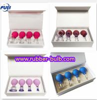 China Anti Aging Glass Cupping Therapy Set Silicone Ball Glass Vacuum Cupping Jars For Cellulite for sale