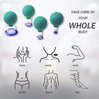 China Lymphatic Drainage Glass Cupping Cups 15cm With 58mm Rubber Bulb for sale