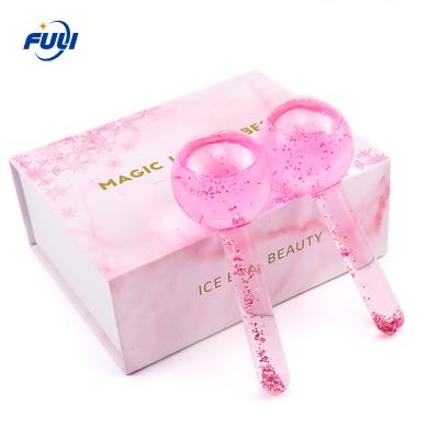 China customize skin crystal summer skinacare hot cooling ball magic face mini rose gold ice globes for sale