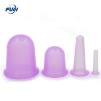 China 4 piece in massage gua sha tin suction sha tasteless beauty balance silicone thumb cupping health massage for sale