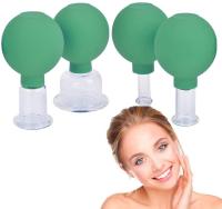 China ４Pcs 15/25/35/55mm Custom Cupping Kit Silicone Massage Fire Vacuum Suction Cupping Therapy Cups Set for sale