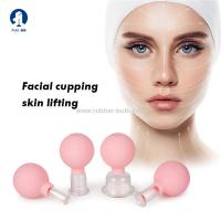 China 4 Pieces Vacuum Facial Silicone Cupping Without Fire Massager Cellulite Vacuum Suction Silicone for sale