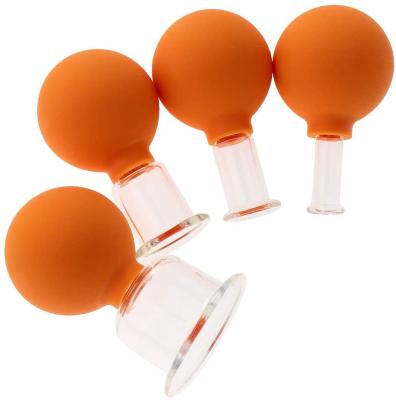 China A Set Green Reusable Safe Silicone Anti Cellulite Cup Massage Suction Cups Manual Suction Cups Cupping Therapy Kit for sale