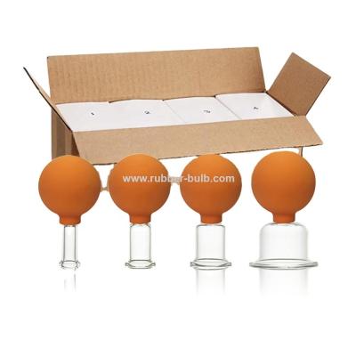 China 4Pcs Rubber Cupping Vacuum Chinese Cupping Therapy Cellulite Therapy Massage Suction Cupping Device for sale