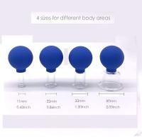 China 4Pcs Silicone Massage Cups Anticellulite Set Vacuum Cupping Set Massageador Facial Massage Cups Chinese Suction Cups for sale