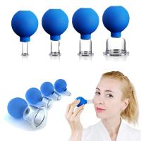 China Dual Shape silicone face cupping massage set vacuum facial cupping cup for sale