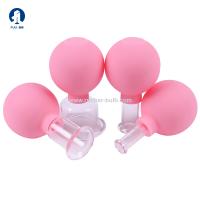 China 4 Pcs Glass And Silicone Vacuum Suction Hijama Set Rubber Silicone Facial And Body Massager Therapy Glass Cupping Cups for sale