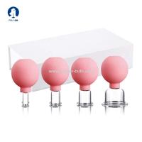 China 4 Pcs Silicone Cupping Device Heath Care Message Facial Cup Anti Cellulite Relaxe Dispet Coldness Treat Rheumatism Knee for sale