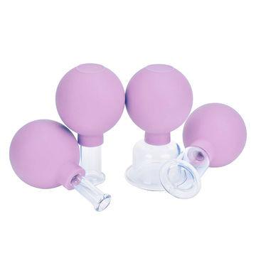 China 15/25/35/55mm Medical Silicone Hijama Therapy Suction Massage Cup Vacuum Cup Facial Cup Silicone Anti Cellulite Cupping for sale