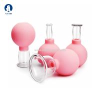 China A Set Green Reusable Safe Silicone Anti Cellulite Cup Massage Suction Cups Manual Suction Cups Cupping Therapy Kit for sale