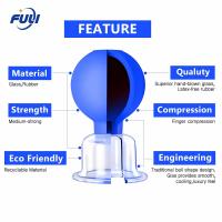 China Cupping Therapy Sets,4 Cups Thick Chinese Acupoint Glass Cupping Therapy Set For Professionals for sale