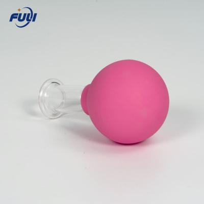 China Dual Shape 4pcs Rubber Face Cupping Massage Set Vacuum Facial Cupping Cup for sale
