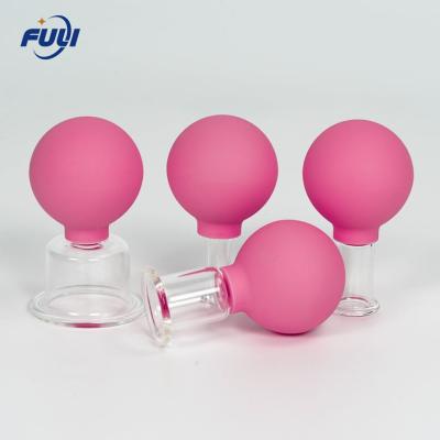 China Custom Medical Cuppings Rubber Suction Bulb Anti Cellulite For Body for sale