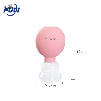 China 2 Pcs Different Size Anti-Aging Therapy Massage Anti Cellulite Silicone Vacuum Facial Suction Cupping Cup for sale