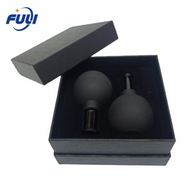 China 2 Pieces Vacuum Facial Silicone Cupping Without Fire Massager Cellulite Vacuum Suction Silicone for sale